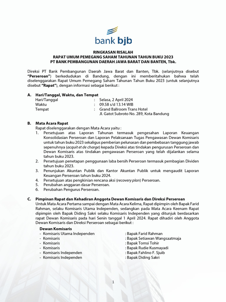 Rev3 Ringkasan Risalah Rupst TB 2023 | PDF