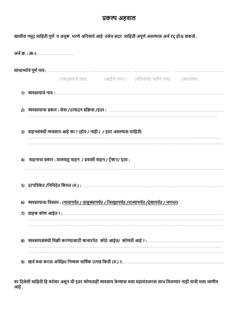 LOI Project Report Template | PDF