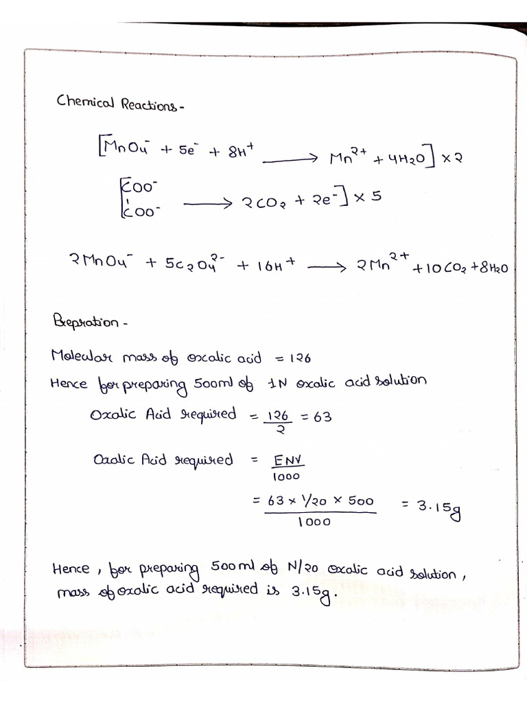 Chemistry Practicals Class 12th | PDF
