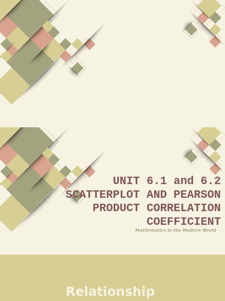 Unit 6.1 and 6.2 Scatterplot and Pearson R Correlation | PDF | Scatter ...
