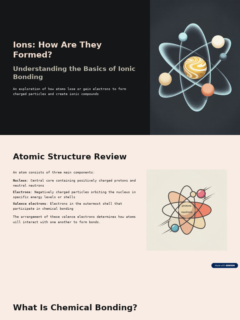 Ions How Are They Formed | PDF | Ion | Chemical Bond