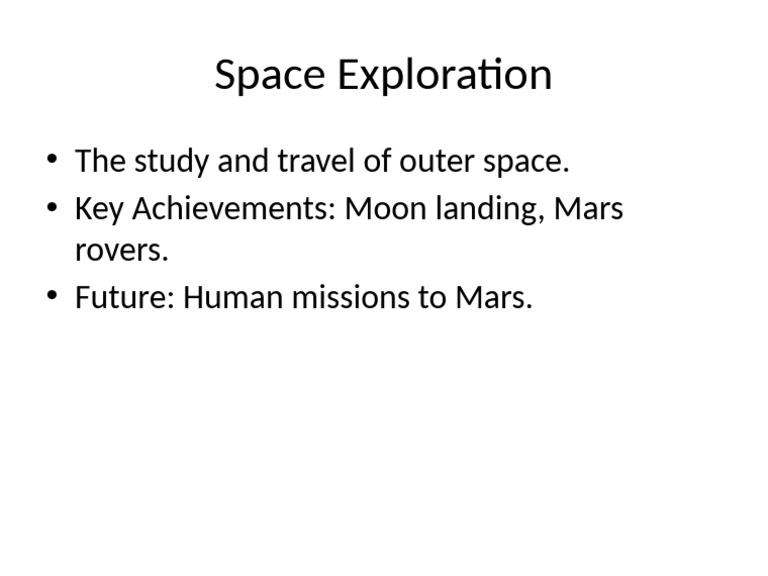 Space Exploration Pdf