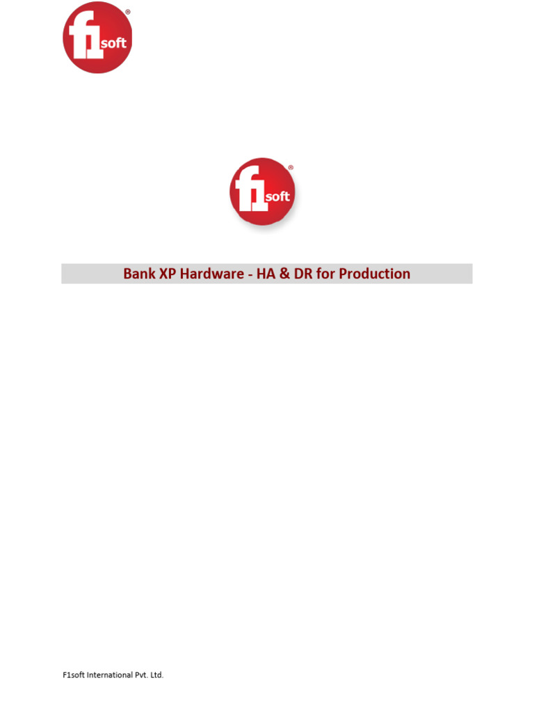 Bank XP HA & DR Hardware Overview | PDF | Information Technology ...