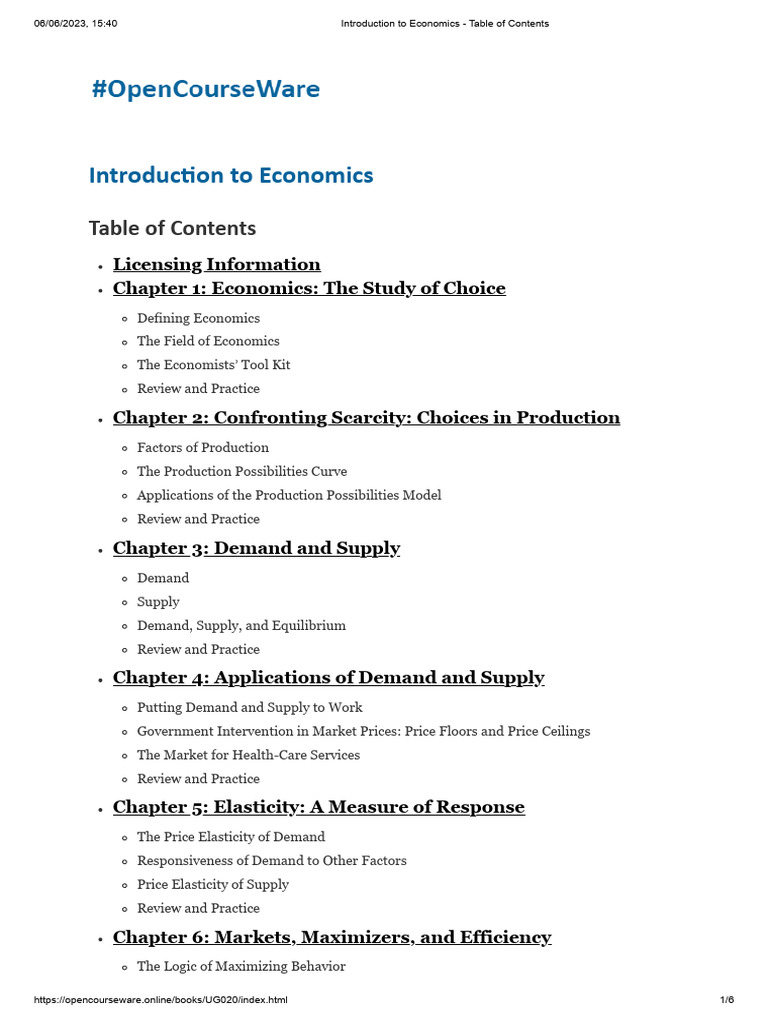 Introduction to Economics Overview | PDF | Economics | Macroeconomics
