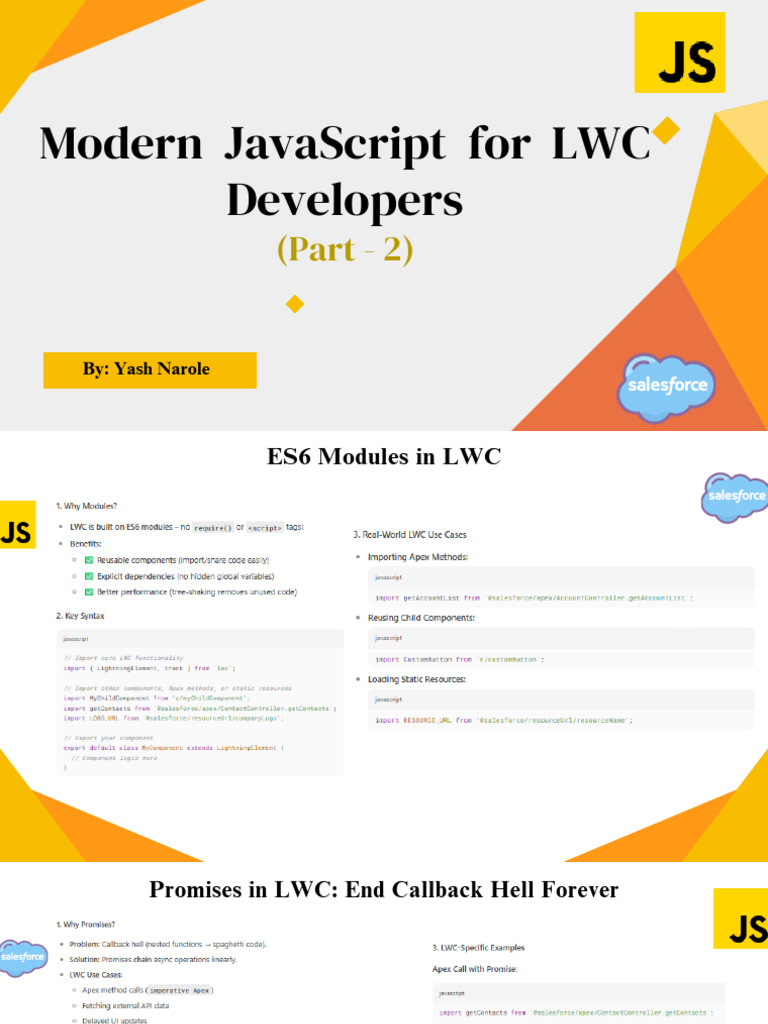 1ab Modern JavaScript For LWC Developers Final Part 2of3 | PDF