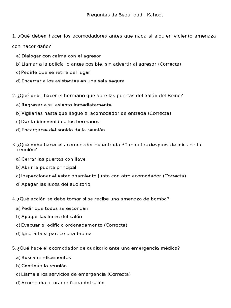 Preguntas Seguridad Kahoot 250621 185110 | PDF