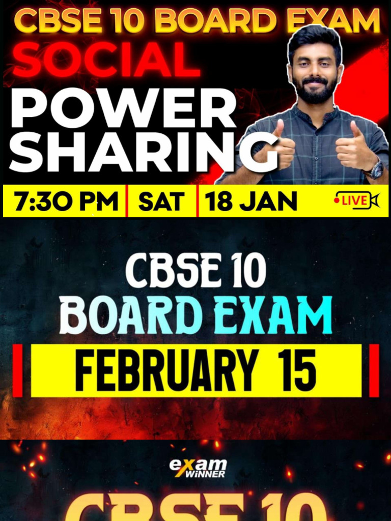 EXAMWINNER CBSE 10 SOCIAL SCIENCE POWER SHARING LIVE NOTE | PDF