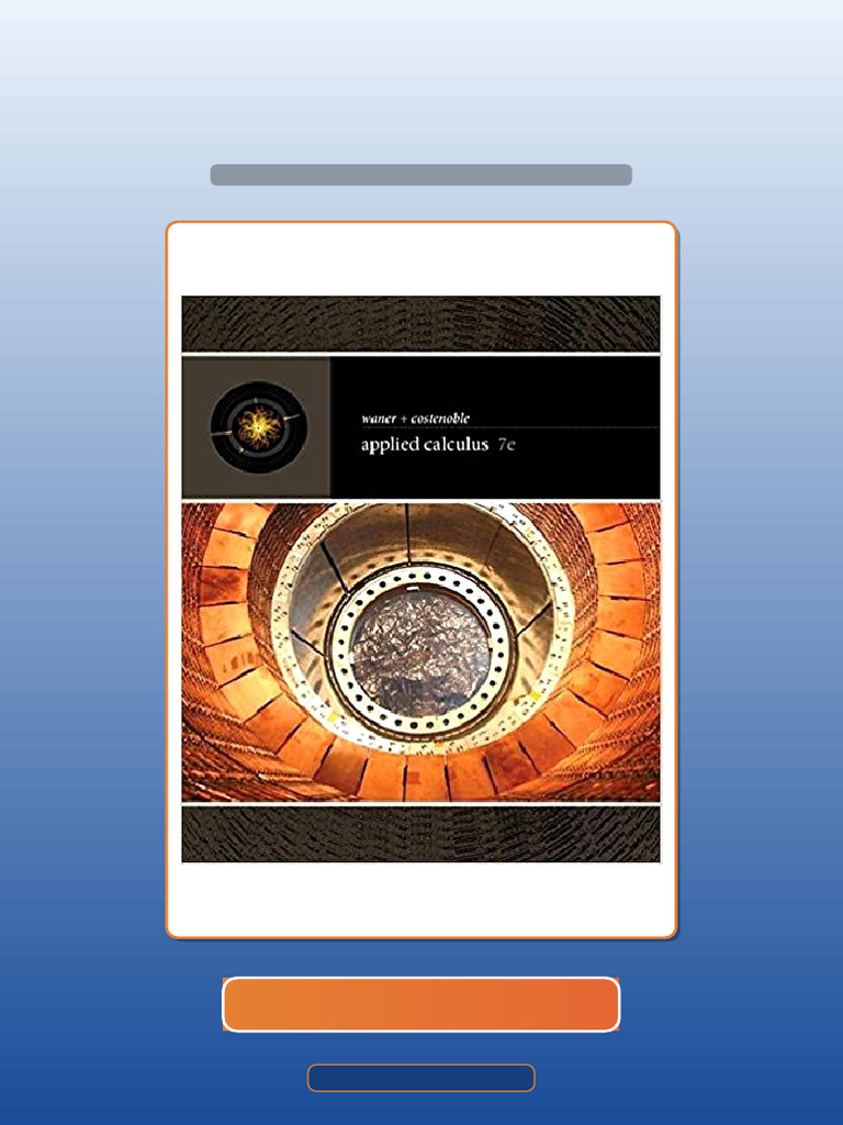 ETextbook PDF For Applied Calculus 7th Edition by Stefan Waner Digital ...