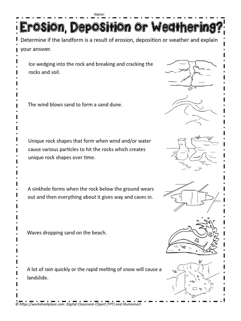 Erosion Weathering Deposition Quiz 1 | PDF
