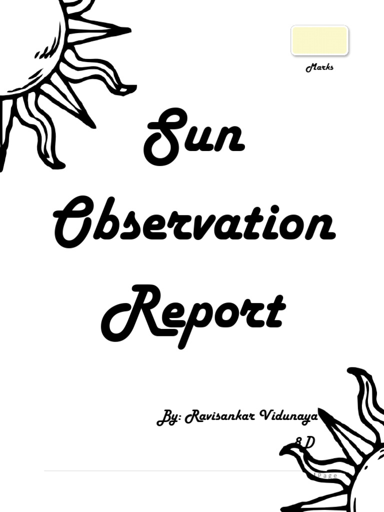 Sun Observation Report 1115 | PDF | Sunset | Nature