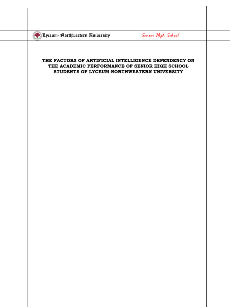 AI Dependency and Academic Performance | PDF | Survey Methodology ...
