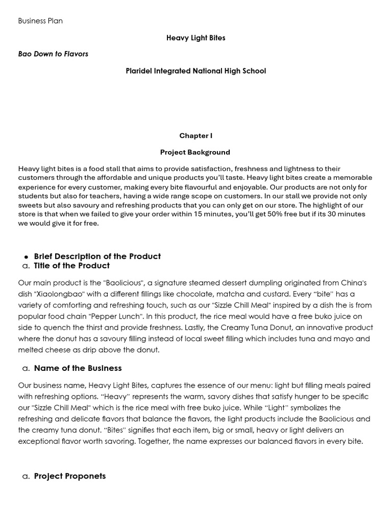 Entrep (1) .Docx - 20250813 - 224821 - 0000 | PDF | Foods | Cuisine