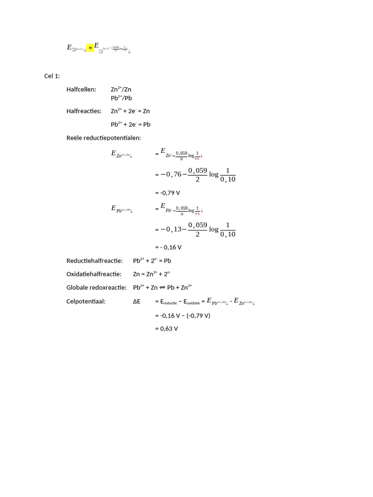 Berekeningen KUL Practicum | PDF