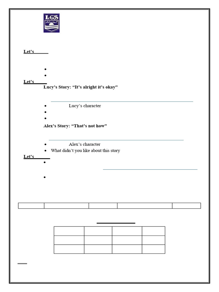 Grade 3 English MAth Urdu HHW (17) | PDF | English Language | Word