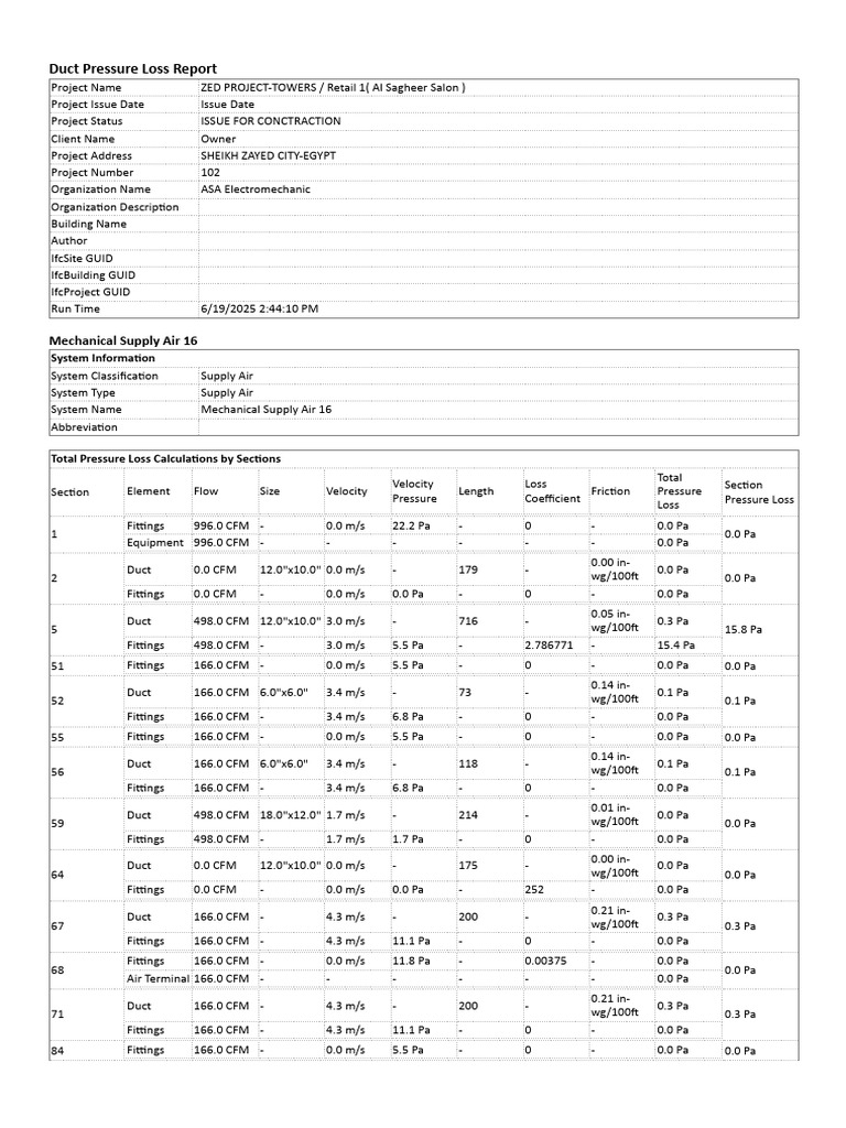 External Static Pressure Report | PDF | Fluid Dynamics | Quantity