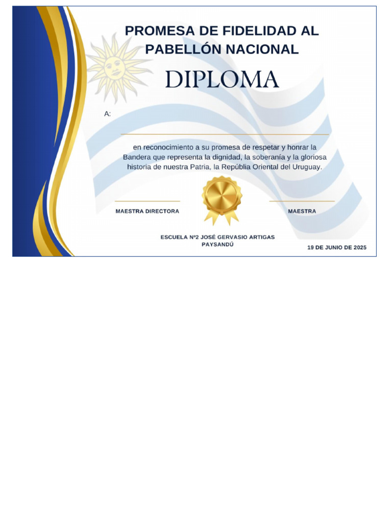 Diploma de Primero Uno,. | PDF