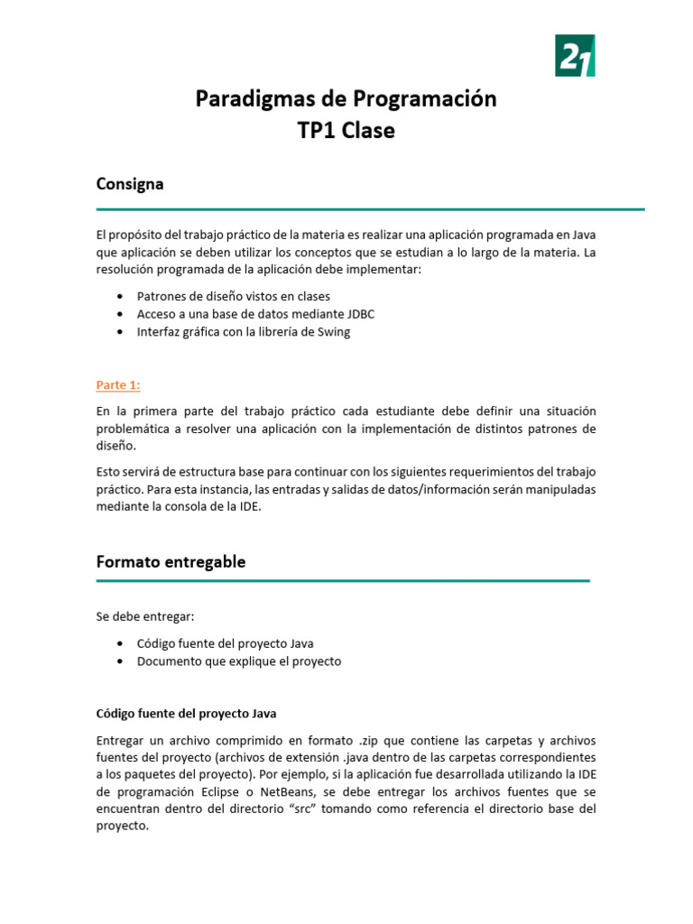 Inf212 - Paradigmas de Programacion Tp1 | PDF | Archivo de computadora | Java (lenguaje de ...