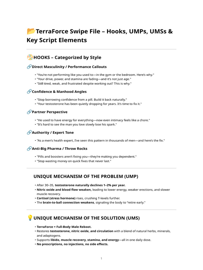 Terra Force Swipe File | PDF | Medical Specialties