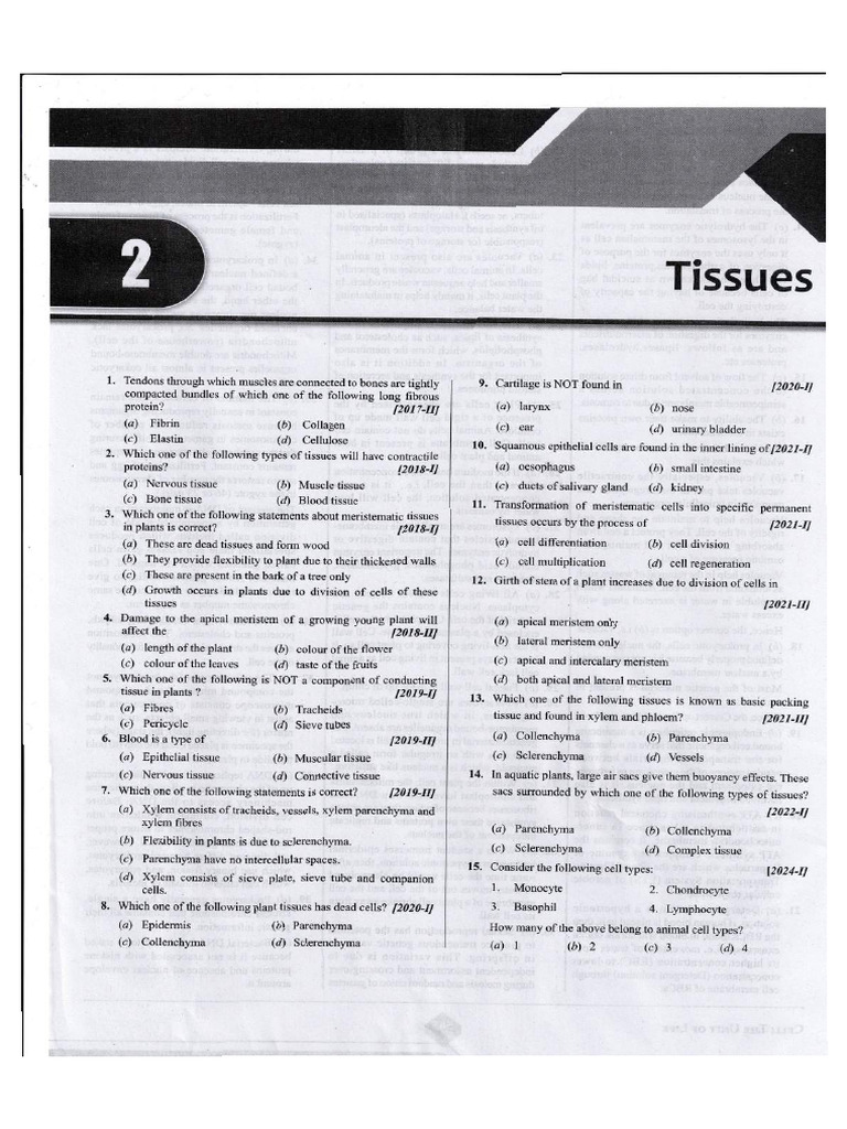 NDA Biology PYQ Chapter-Wise PDF With Solutions | PDF
