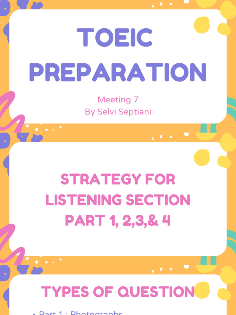 Toeic Preparation Meeting 7 | PDF | Question | Cognitive Psychology