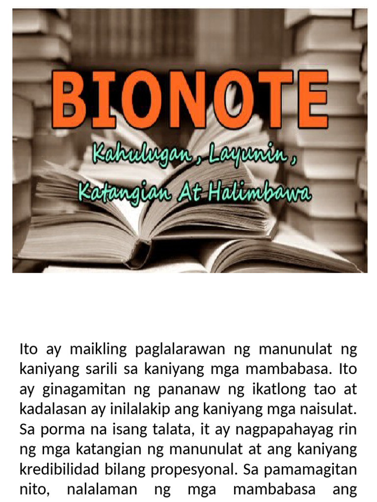 3 - Bionote | PDF