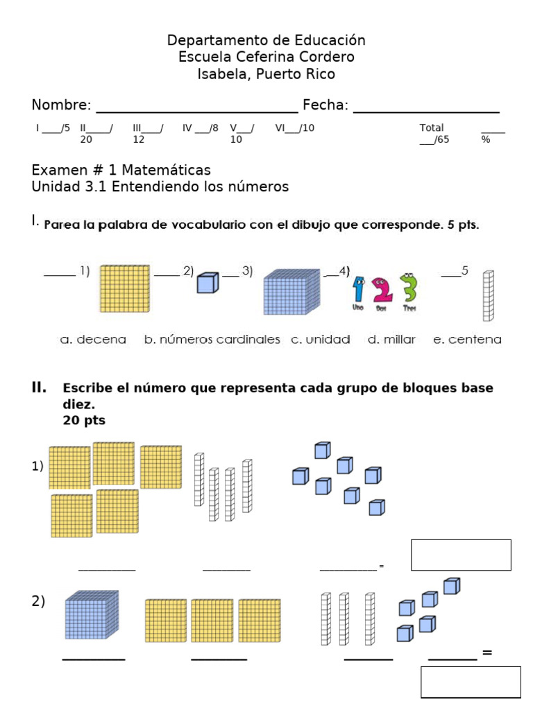 Examen Math #1 | PDF
