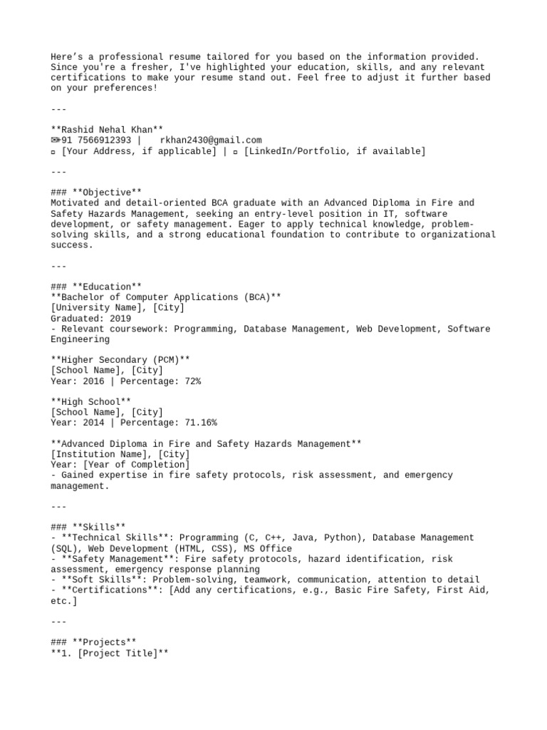 Here's A Professional Resume Tailor | PDF | Web Development | First Aid