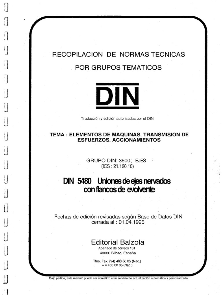 Din-5480 Uniones Ejes Nervados | PDF