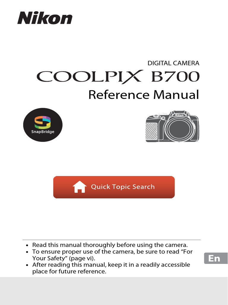 Nikon COOLPIX B700 User Manual | PDF | Camera | Exposure (Photography)