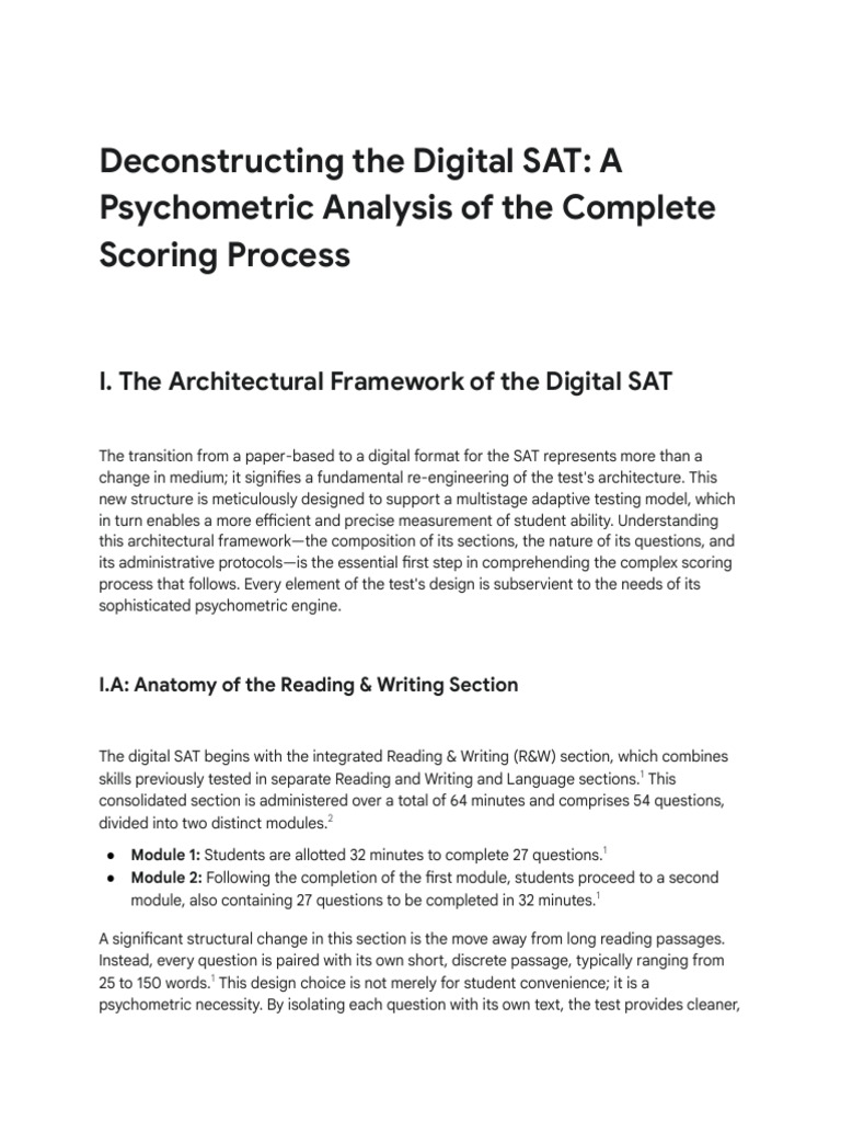 Understanding The SAT Scoring Process | PDF | Sat | Mathematics