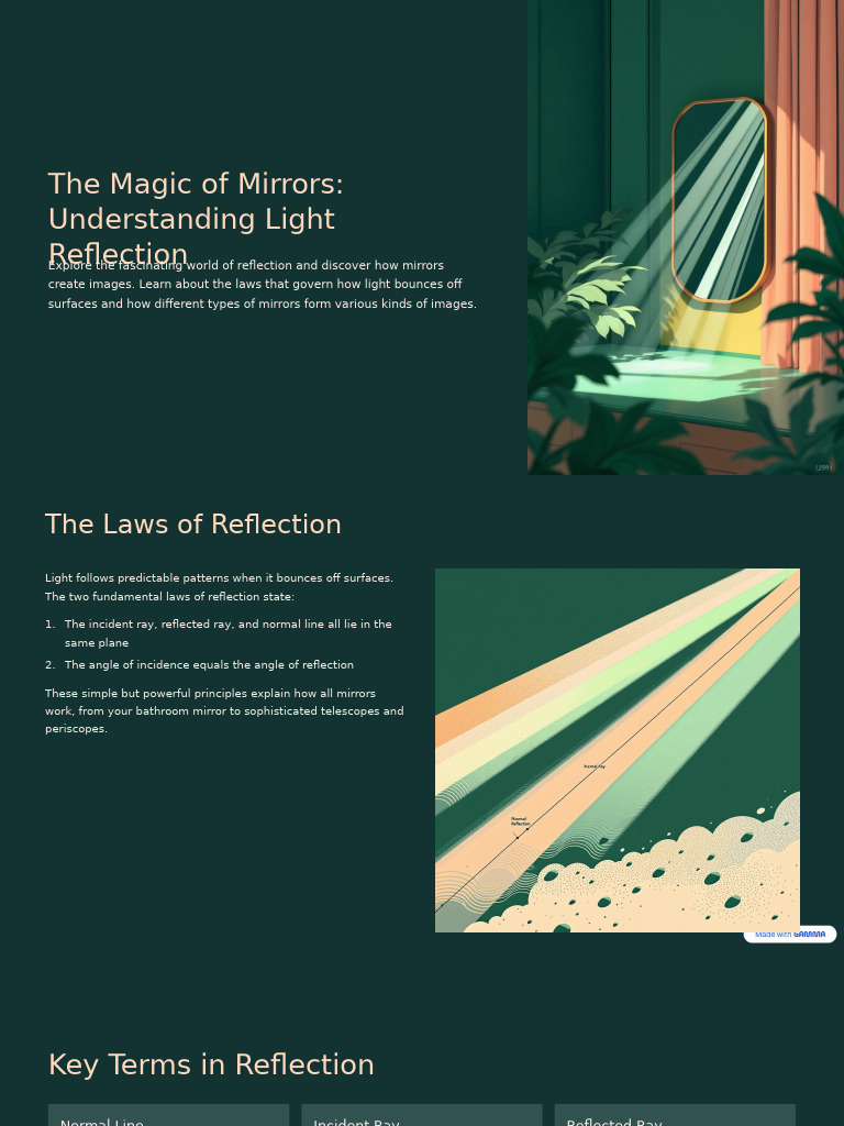 Understanding Light Reflection in Mirrors | PDF | Mirror ...