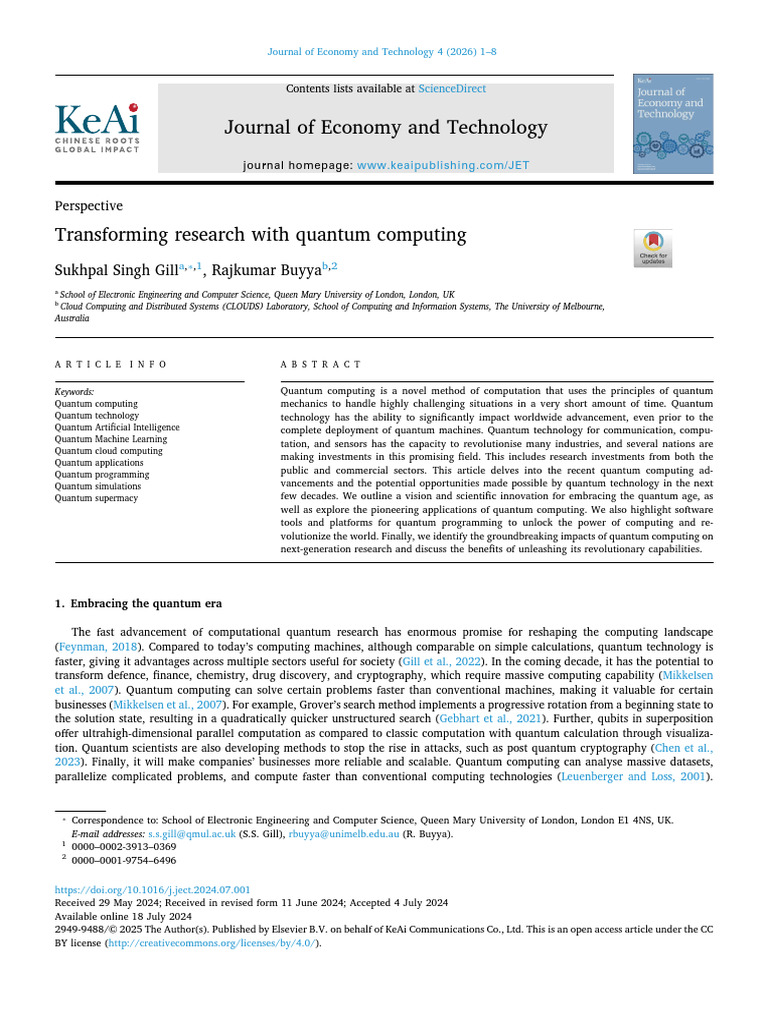 Quantum Computing: Transforming Research | PDF | Quantum Computing ...