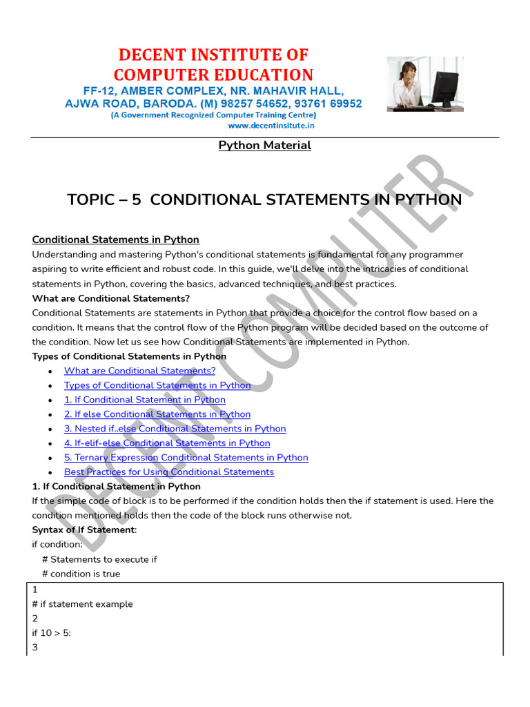 Python Material 2024 TOPIC 5 | PDF | Grammar | Software Development