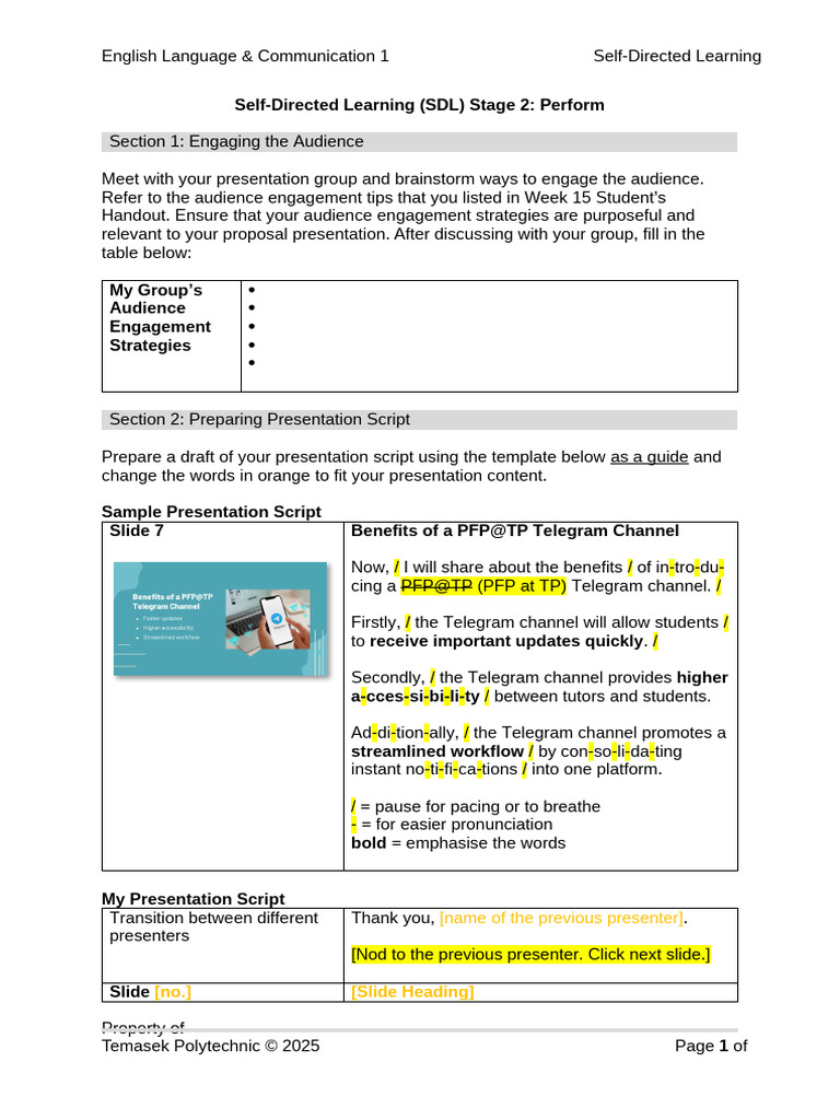 ELC1 2025 - SDL Stage 2 Perform (Template) | PDF | Computing | Software