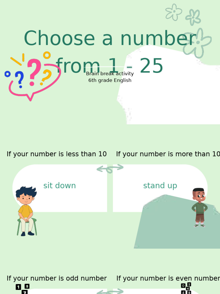 Green Illustrative Would You Rather... Brain Break Activity ...