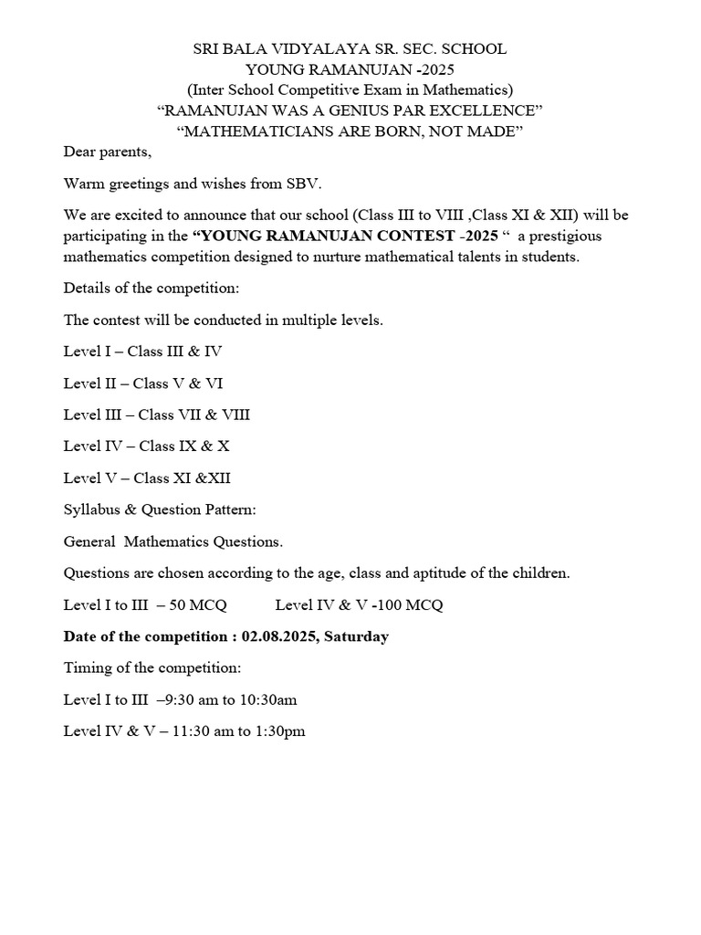 Young Ramanujan | PDF