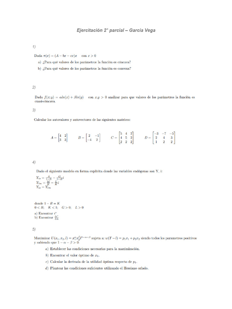 Ejercitación 2do Parcial | PDF