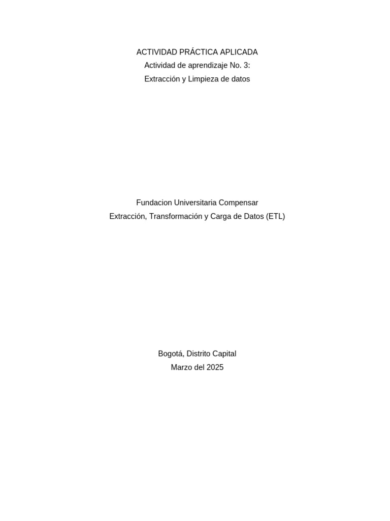 Actividad Practica ETL 3 Individual | PDF | Matlab | Informática