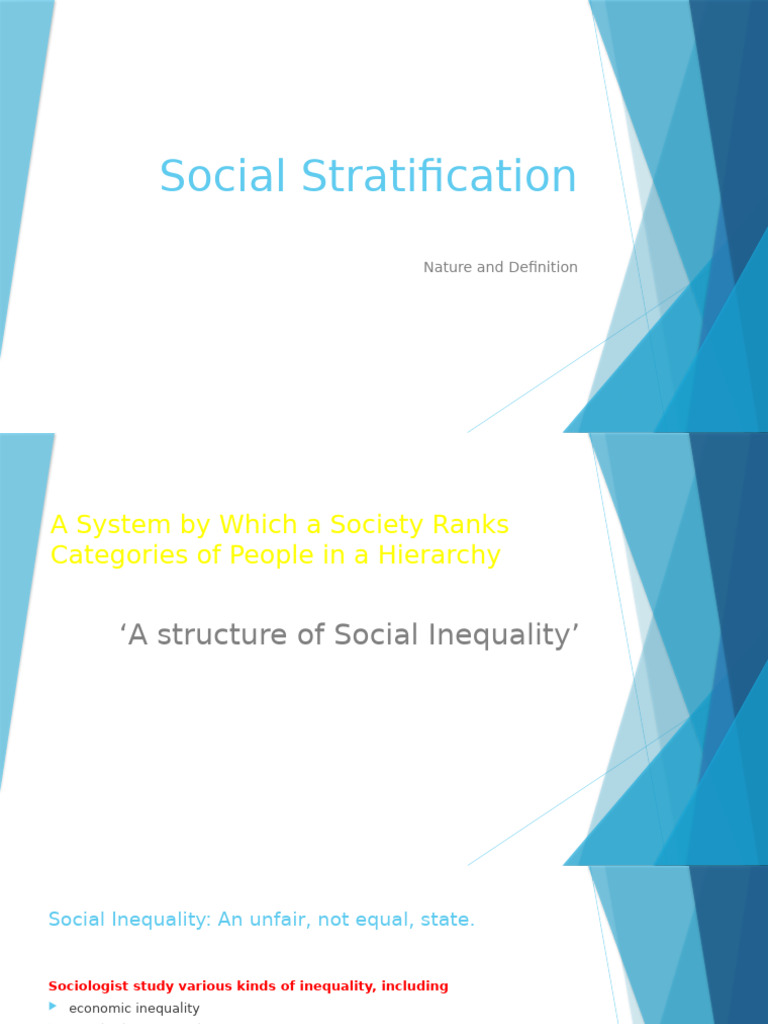 Introduction Concepts and Theories of Stratification | PDF | Social ...