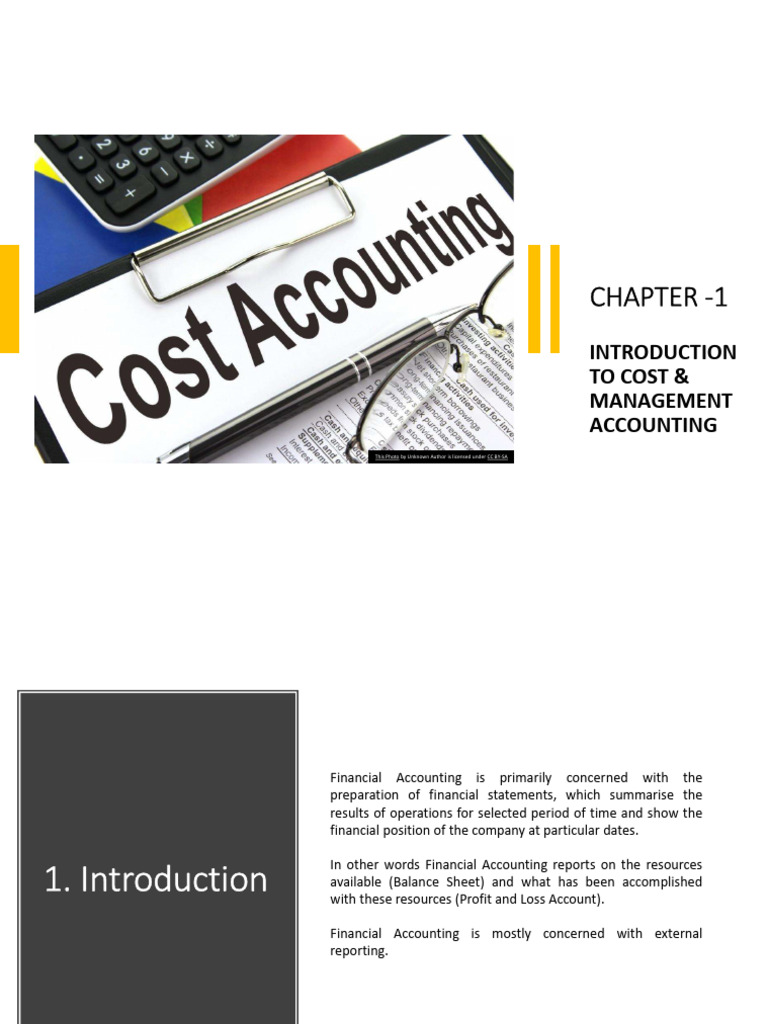 Introduction to Cost & Management Accounting | PDF | Cost Accounting ...