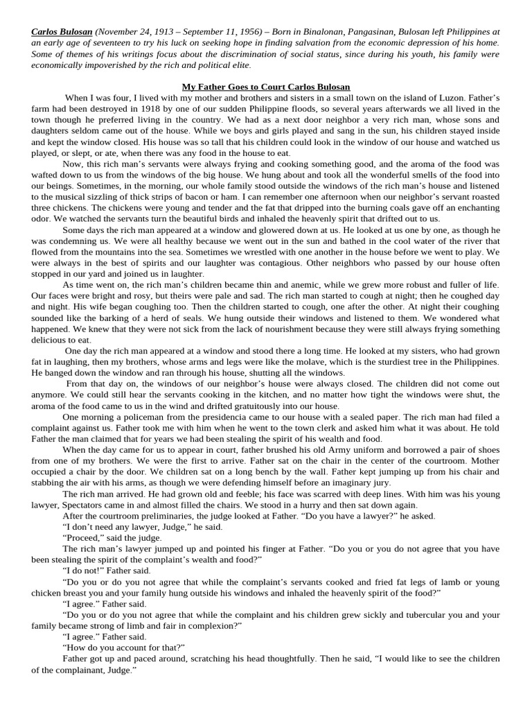 Themes in "My Father Goes to Court" | PDF | Courtroom