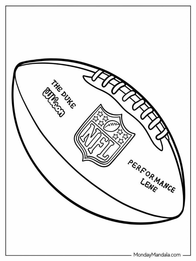 Coloring Page of NFL Ball | PDF