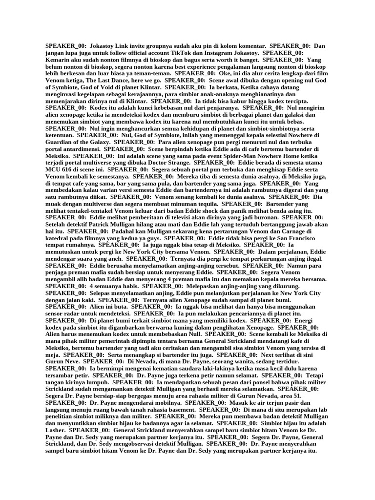 ALUR CERITA LENGKAP VENOM 3 THE LAST DANCE - VENOM MATI AKHIR ...