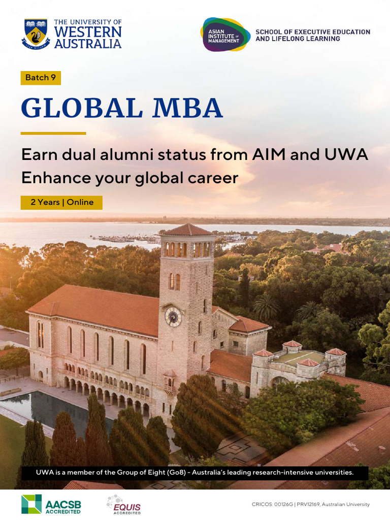 UWA-AIM-GMBA Brochure B2C FY25Q4 (2) Compressed | PDF | Master Of Business Administration ...