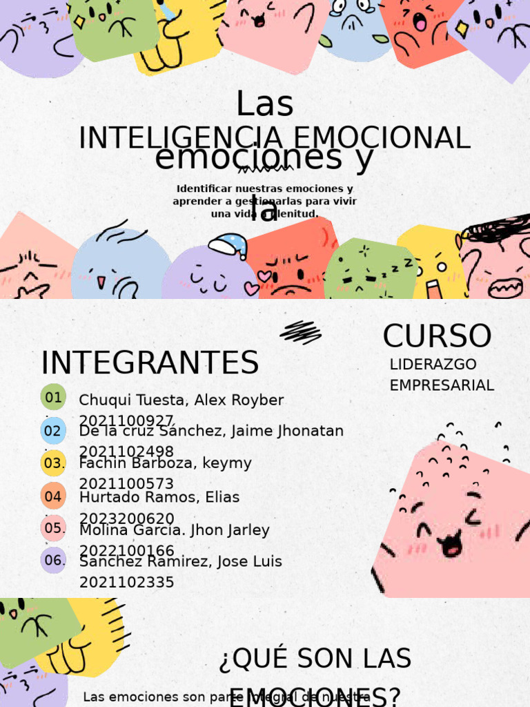 Emociones e Inteligencia Emocional | PDF | Las emociones | Inteligencia ...