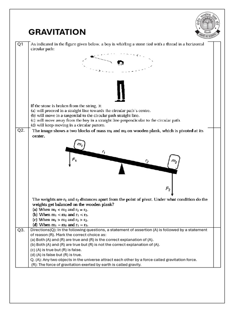 Gravitation Ws | PDF