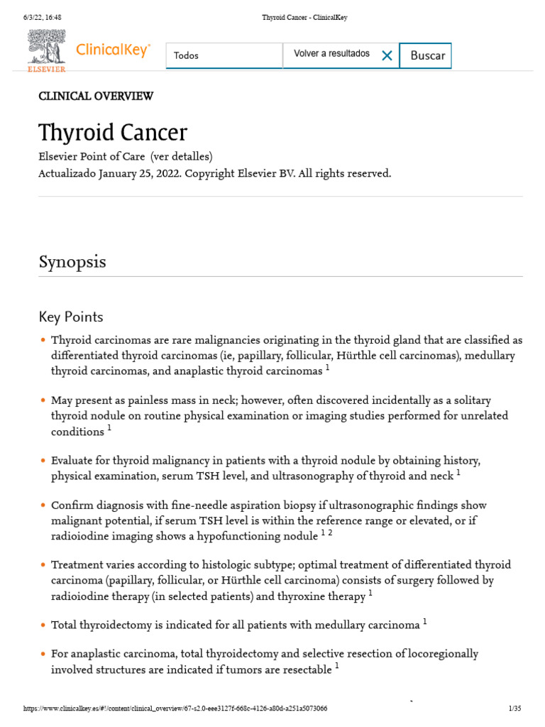 Overview of Thyroid Cancer Types | PDF | Thyroid | Metastasis
