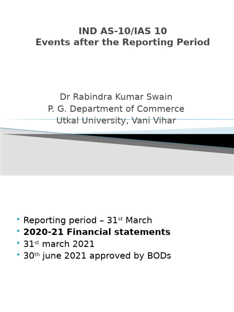IND AS-10: Events After Reporting Period | PDF | Going Concern | Income Statement