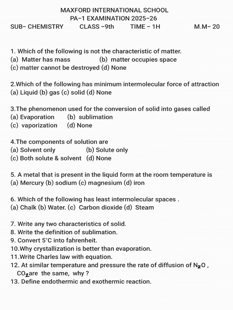 9th Class PA-1 - 250521 - 103001 | PDF