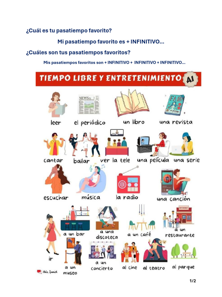 Gustos y Pasatiempos - Ejercicios | PDF